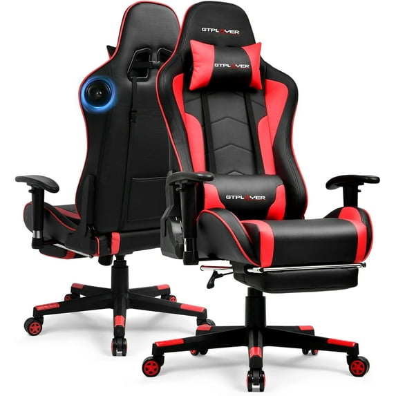 Gaming Chair with Bluetooth Speakers, Adjustable Backrest and Height ...