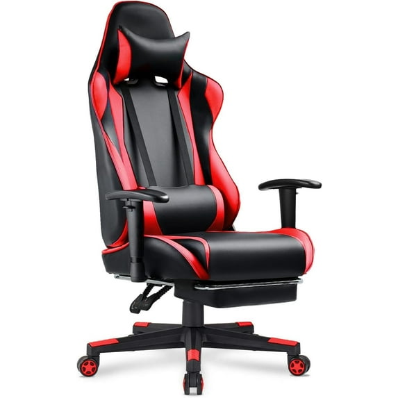 Gaming Chair with Footrest, Computer Desk Chair, Reclining Chair Seat ...