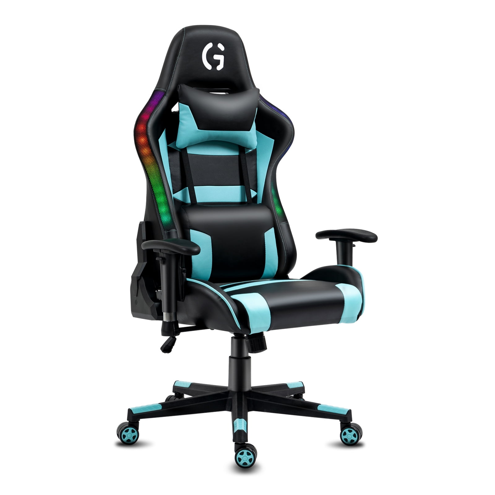 Gaming Chair with LED RGB Lights Ergonomic Office Computer Desk Chair ...