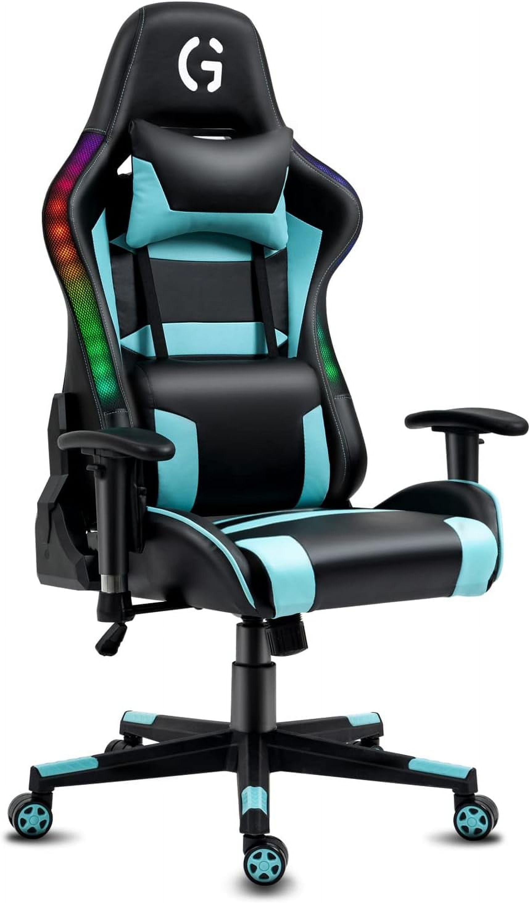 Gaming Chair With LED RGB Lights Ergonomic Office Computer Desk Chair ...
