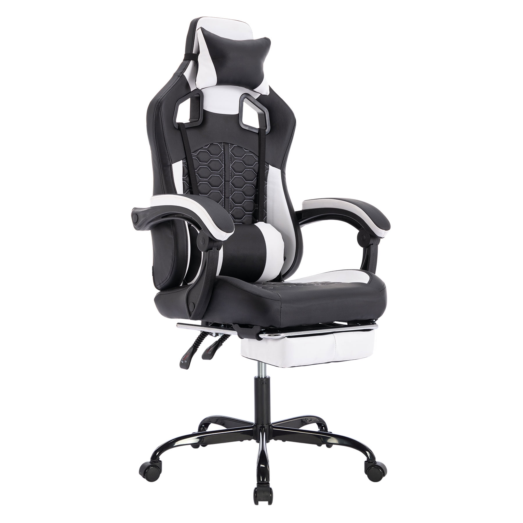 Gaming Chair with Massage,Ergonomic PC Gaming Chair with Footrest ...