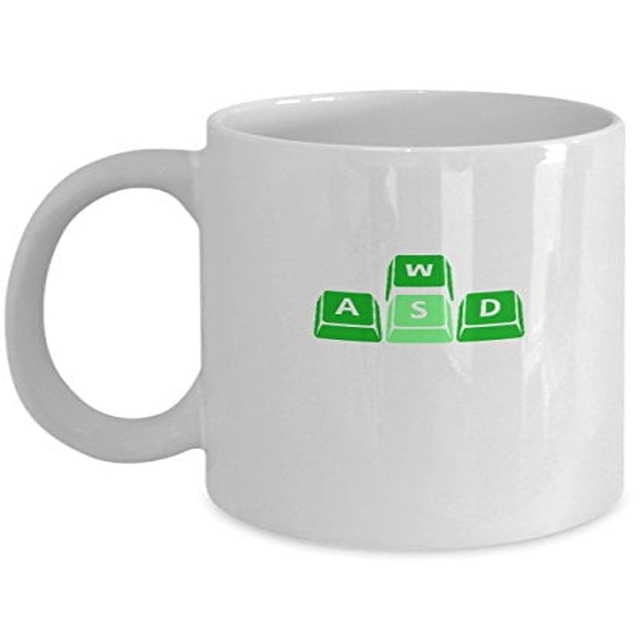 Gaming 11 oz Coffee Mug - AWSD Word Puzzle Gifts White Ceramic ...