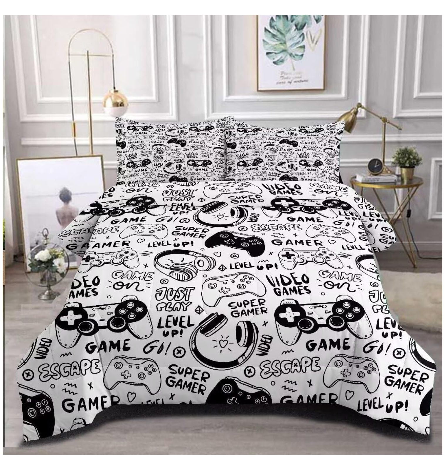 Gaming Comforter for Boys Teens,Game Bedding Sets Queen,Kids Gamer ...