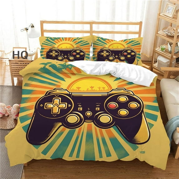Gaming Comforter Cover Set Modern Gamer Duvet Cover Set for Kids Boys ...