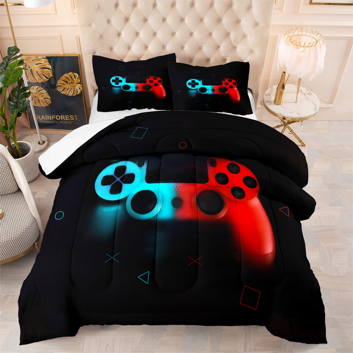 Gaming Comforter for Boys Teen Video Game Bedding Set for Kids Gamer ...
