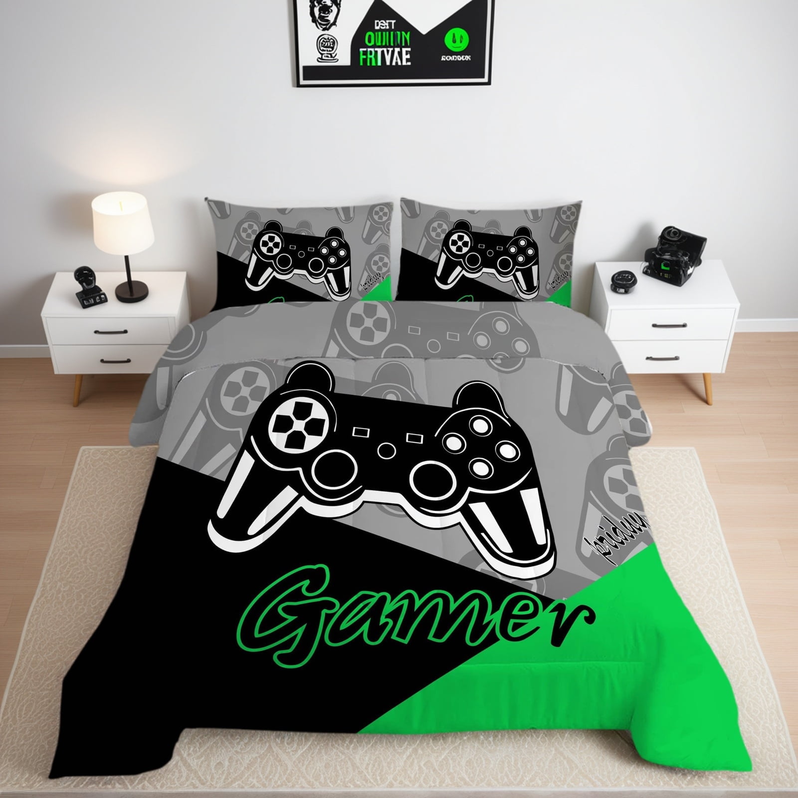Gaming Comforter for Kids Boys Teens Video Game Bedding Set Gamer ...