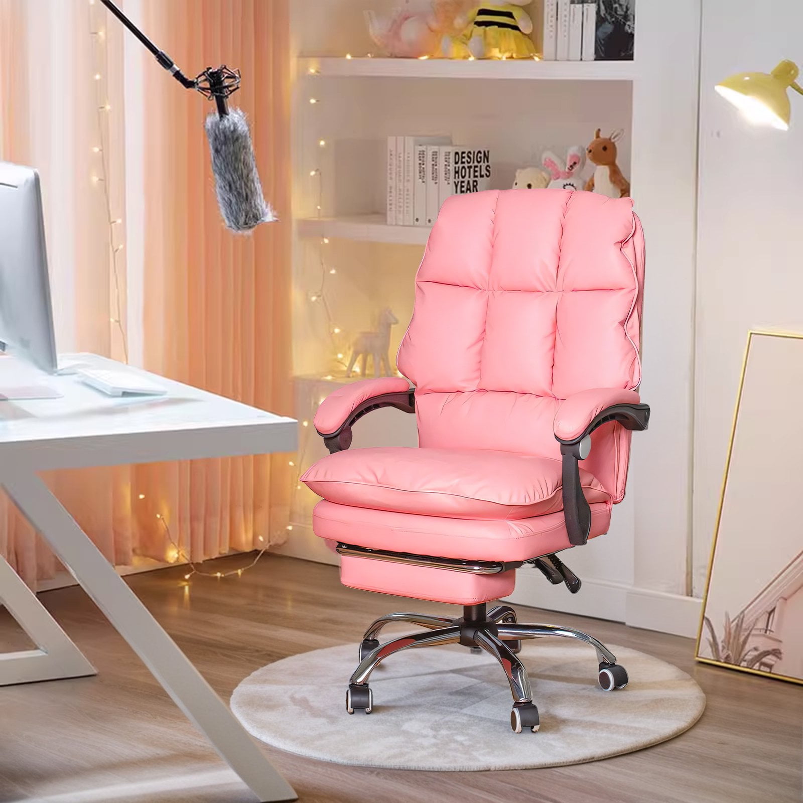 Gaming Computer Chair with Footrest High Back Adjustable Ergonomic ...