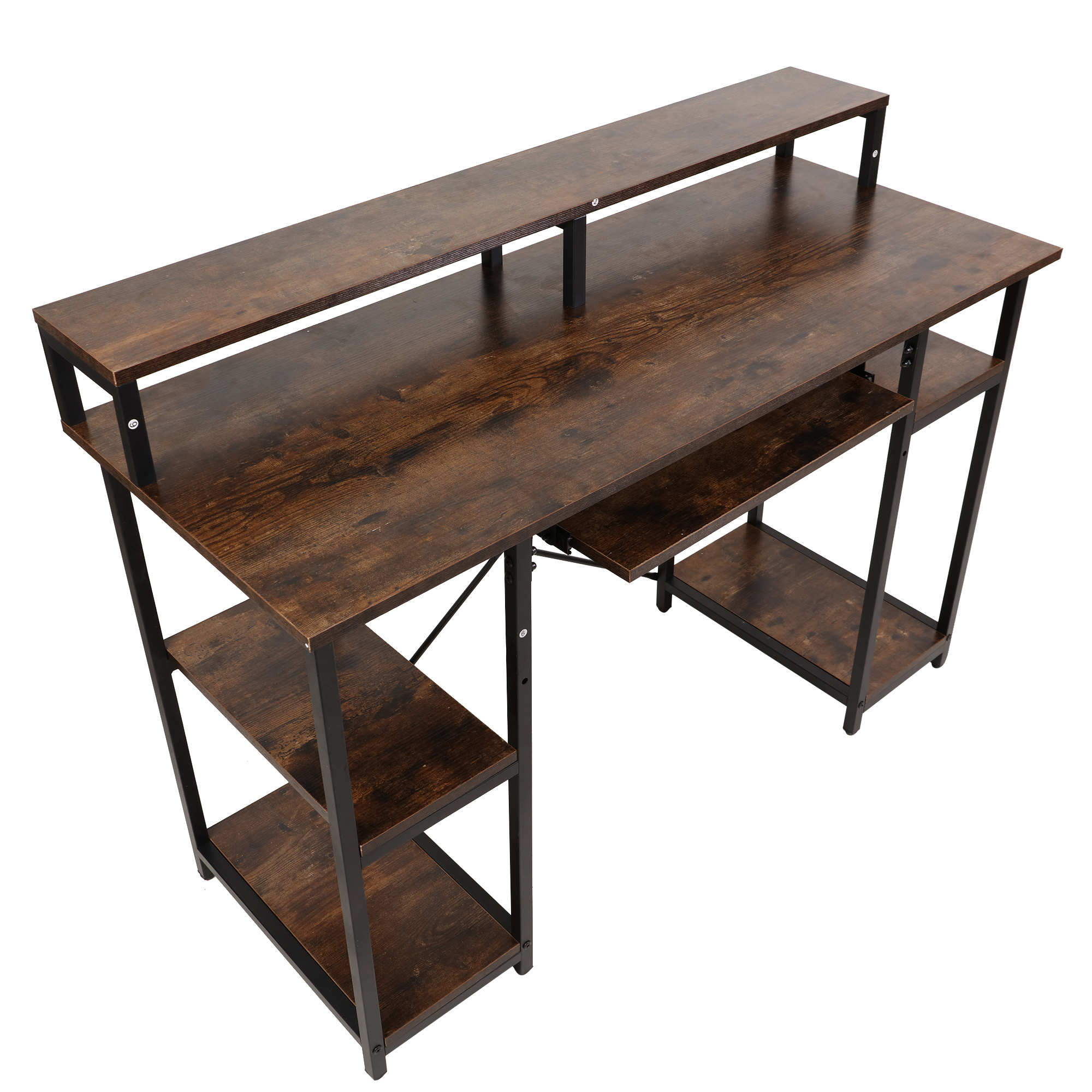 Gaming Computer Desk,Home Office Desk with Monitor Stand, Writing Desk ...