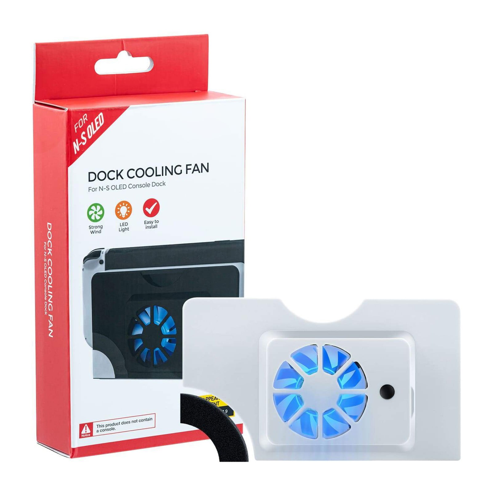 Gaming Console Base Fan With Blue LED Light Enhanced Heat Dissipation ...