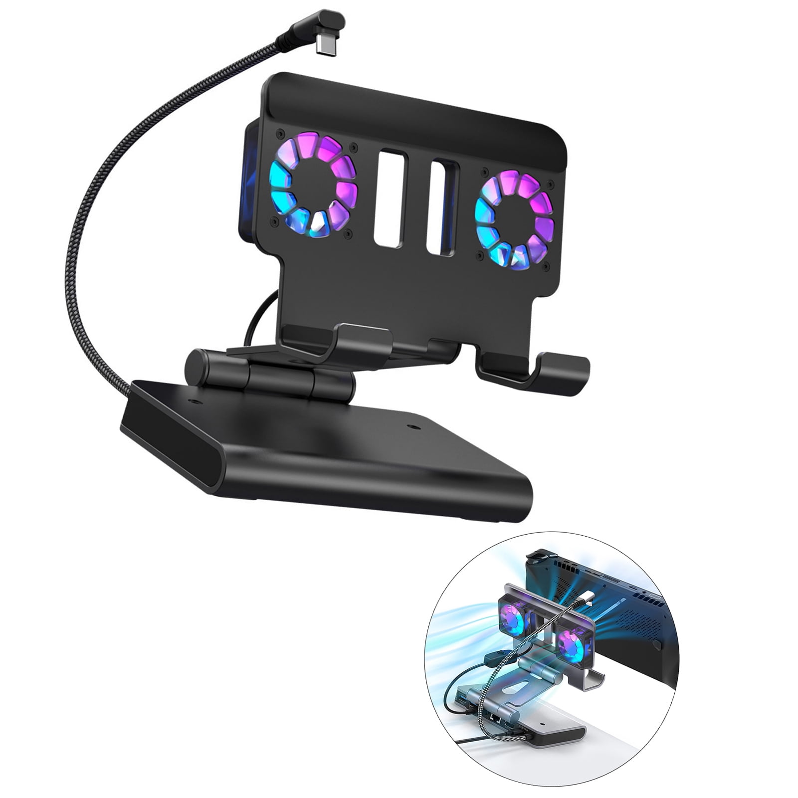 Gaming Console Dock With Double Fan Cooling 6 Port Hub with Vedio and ...