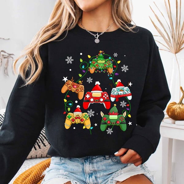 Gaming Controller Christmas Shirt, Gamer Christmas Shirt, Video Game ...