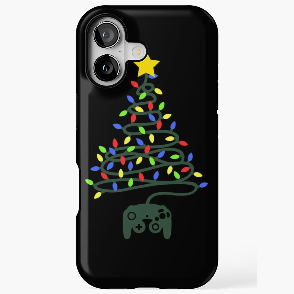 Gaming Controller Christmas Tree Holiday Fun Illustration iPhone Tough ...