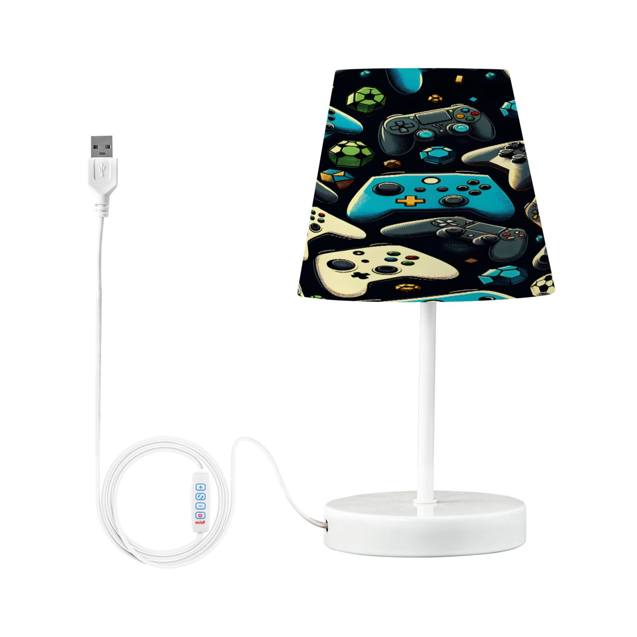 Gaming Controller Desk Lamp LED Table Nightstand Lamps with 3 Color ...