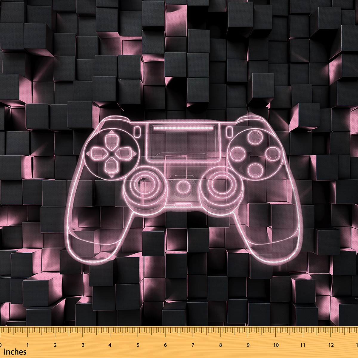 Gaming Controller Fabric By The Yard, Abstract Gamepad Upholstery ...