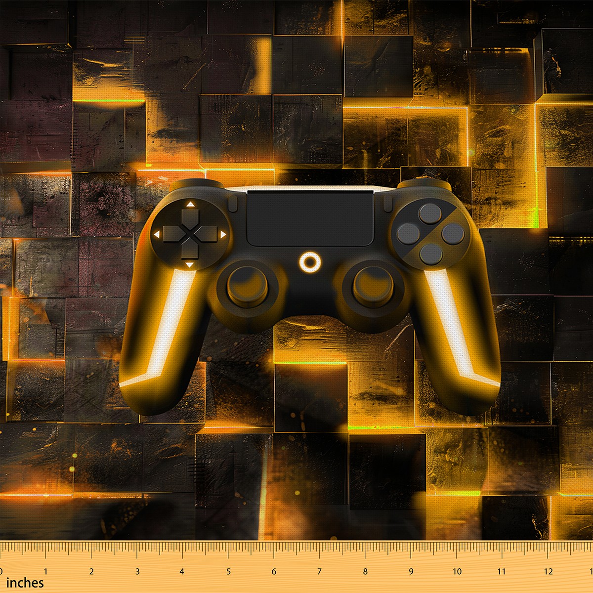 Gaming Controller Fabric By The Yard, Gamepad Grid Games Waterproof ...