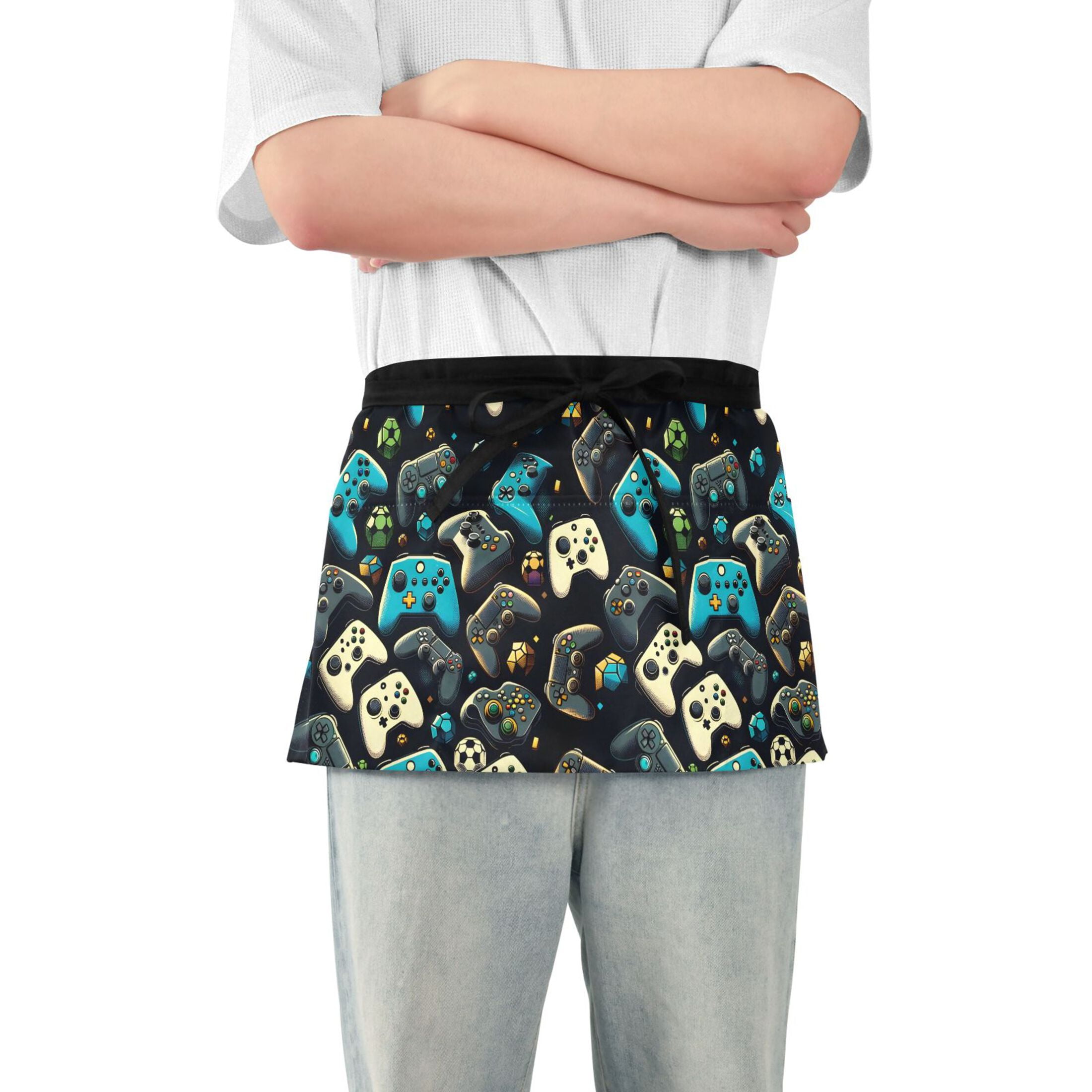 Gaming Controller Server Apron with 3 Pockets Waterproof Waitress Waist ...