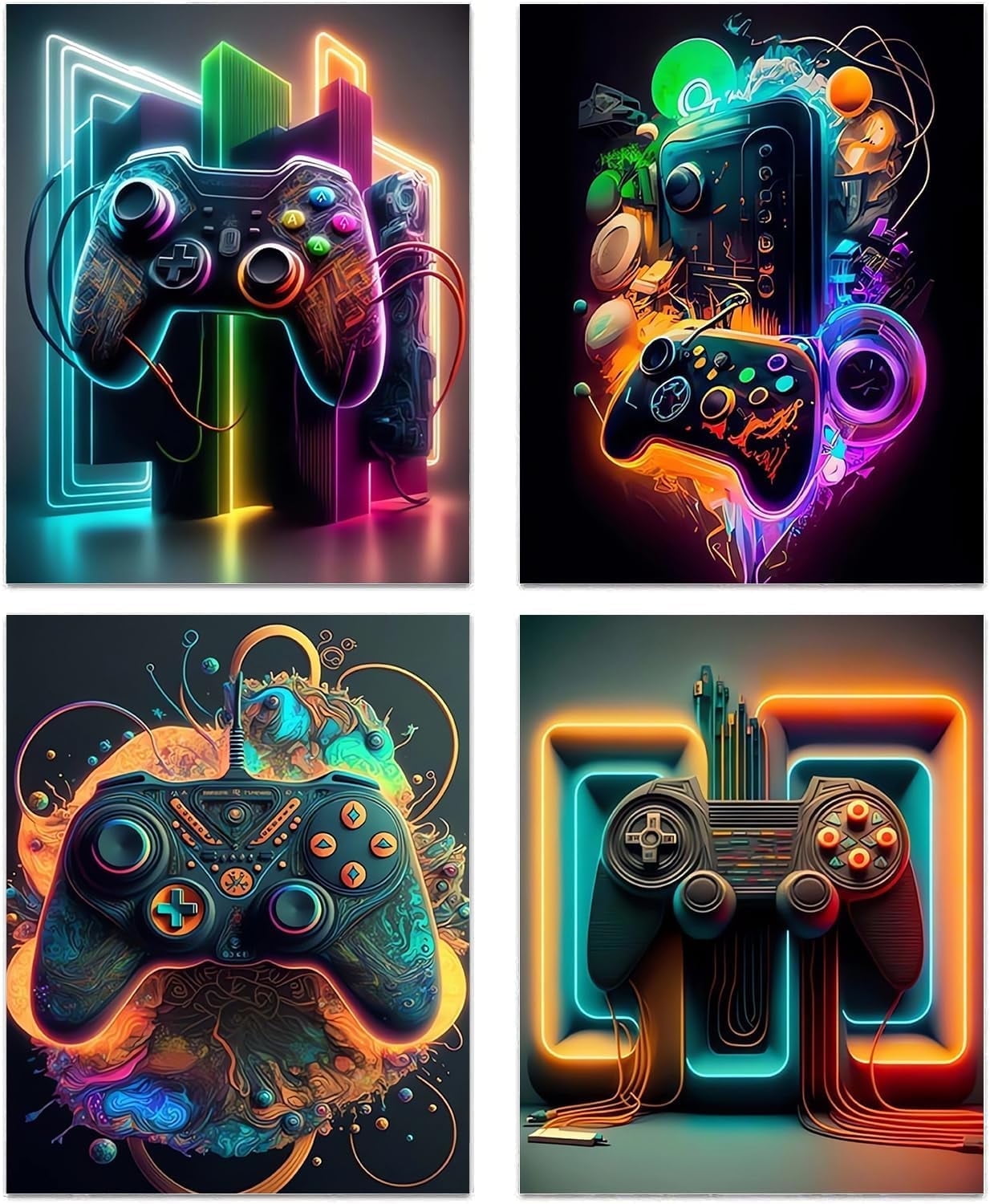 Gaming Controller Wall Art Game Wall Decor, Retro Video Game Art ...