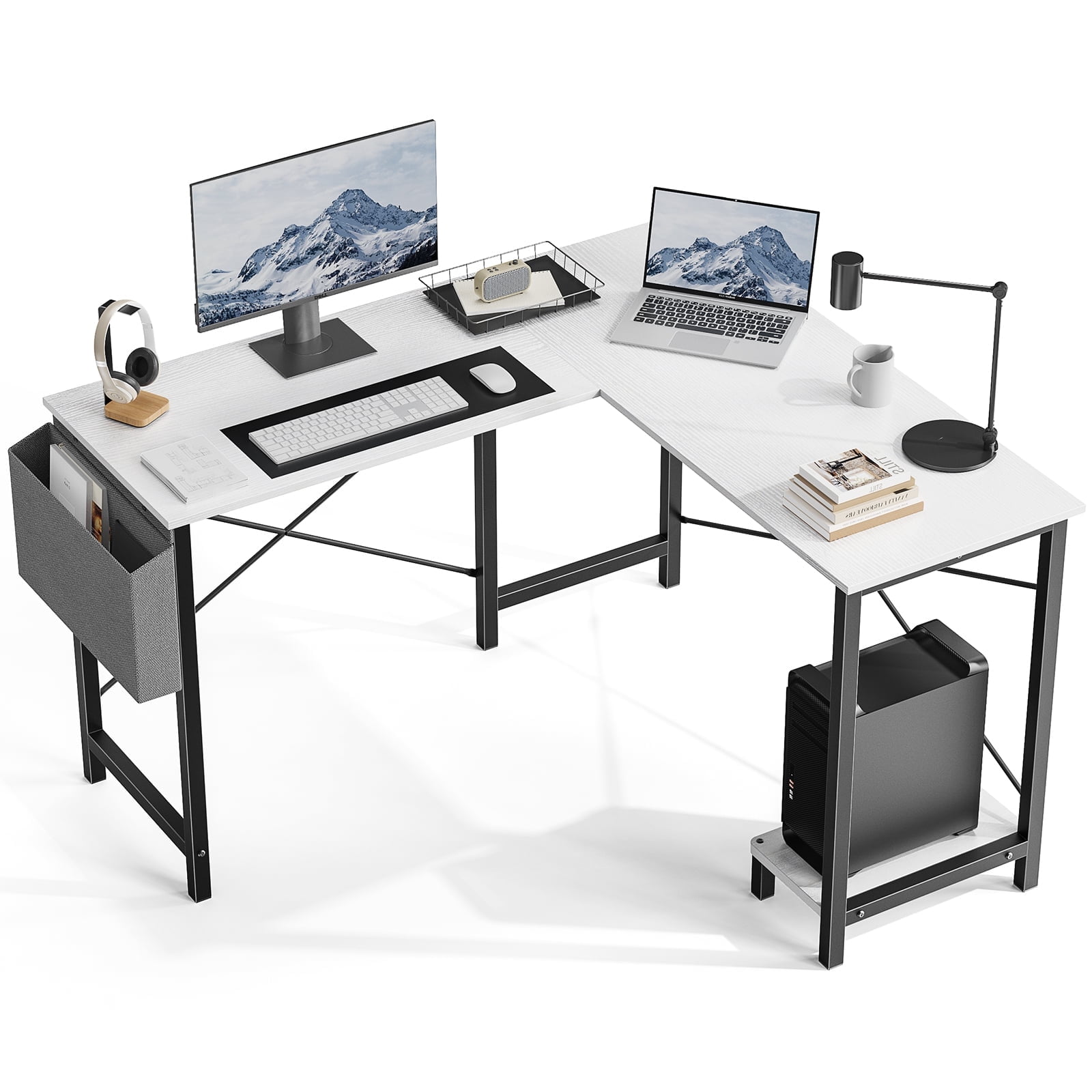 Gaming Corner 50 Inch Office Writing PC Wooden Table with CPU Storage ...