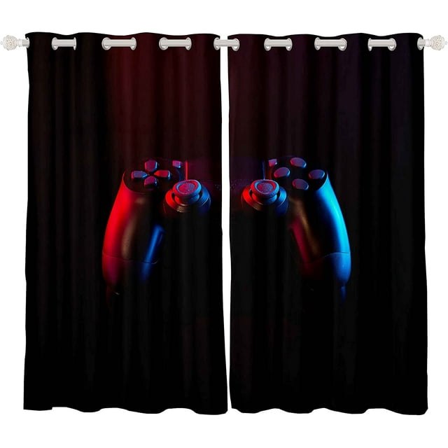 Gaming Curtains for Boys Bedroom Kids Gamer Room Decor Curtain 42W x ...
