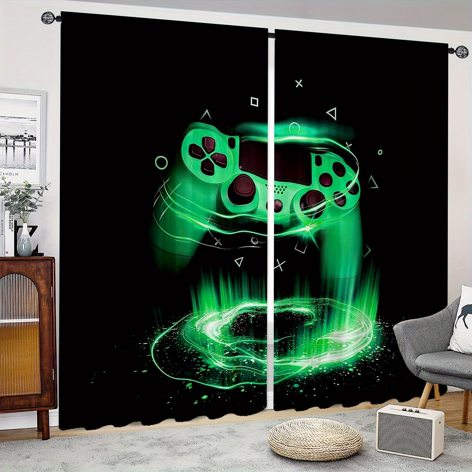 Gaming Curtains Drapes Kids Gamer Video Games Curtain Set for Boys ...