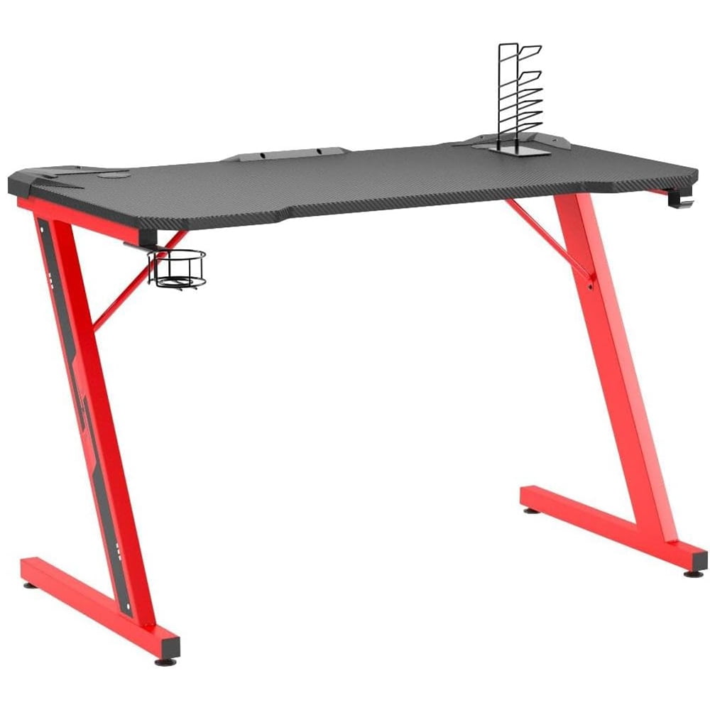 Gaming Desk, Computer Desk with Carbon Fiber Surface, Gaming Table Z ...