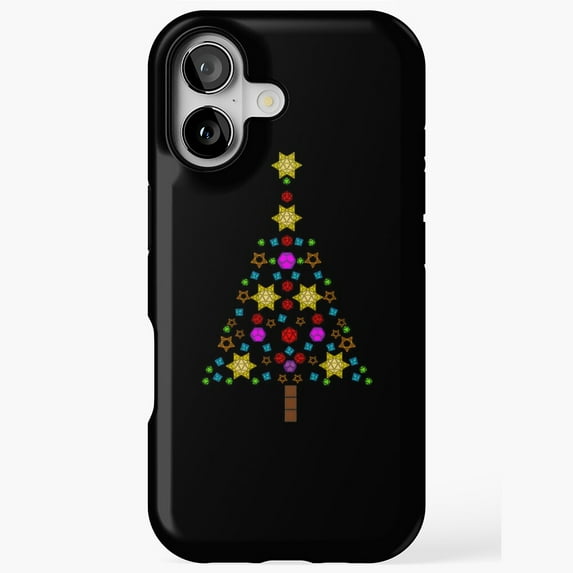 Gaming Dice Xmas Tree Protective Case for iPhone 11 12 13 14 15 16 17 ...