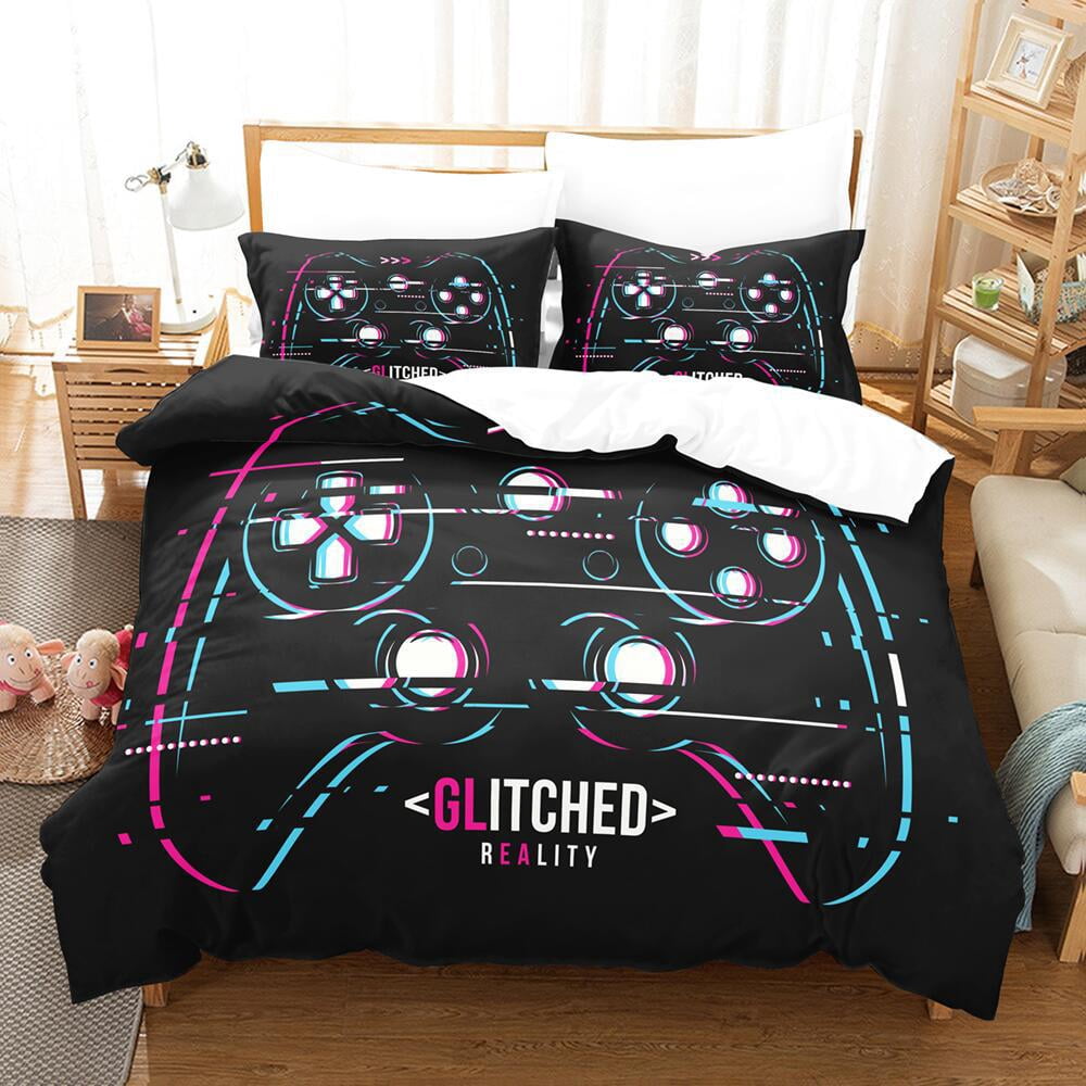 Gaming Duvet Cover Set Queen Size,Gamer Bedding Sets for Teen Boys ...