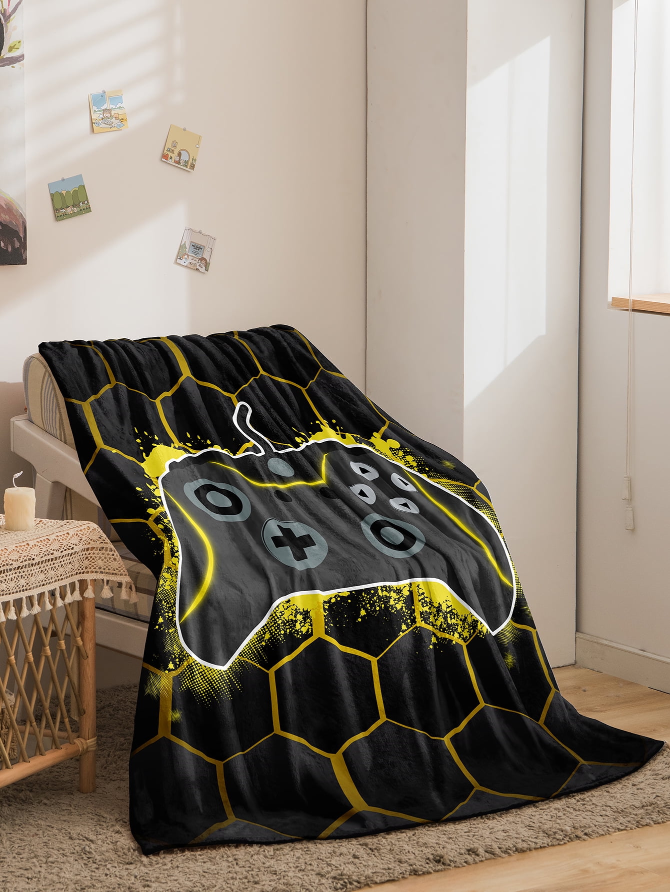 Gaming Fleece Throw Blanket for Bed Sofa Couch,Video Game Gamepad ...