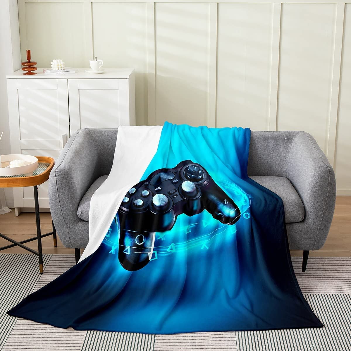 Gaming Fleece Throw Blanket for Bed Sofa Couch,Video Game Gamepad ...