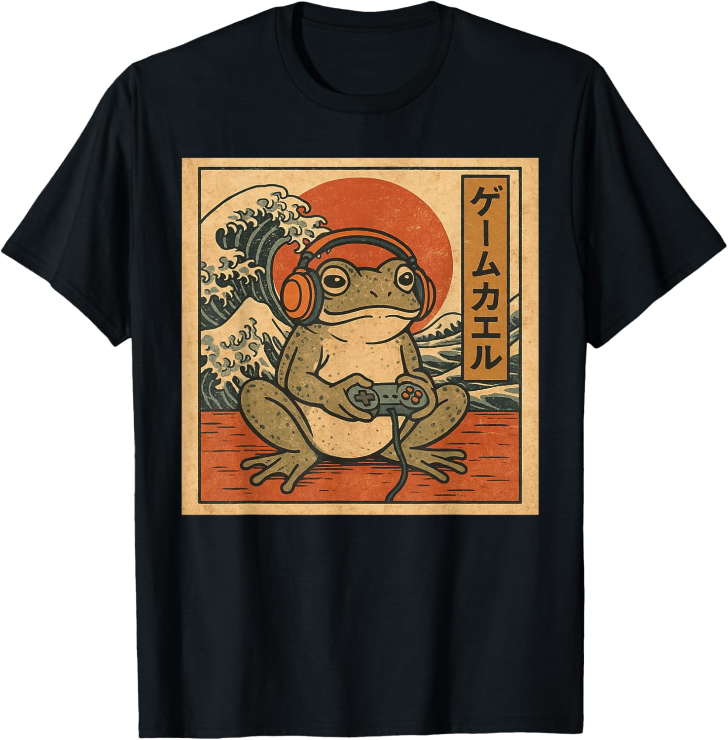 Gaming Frog Art Ukiyo-e Japanese Gamer Men Women T-Shirt - Walmart.com