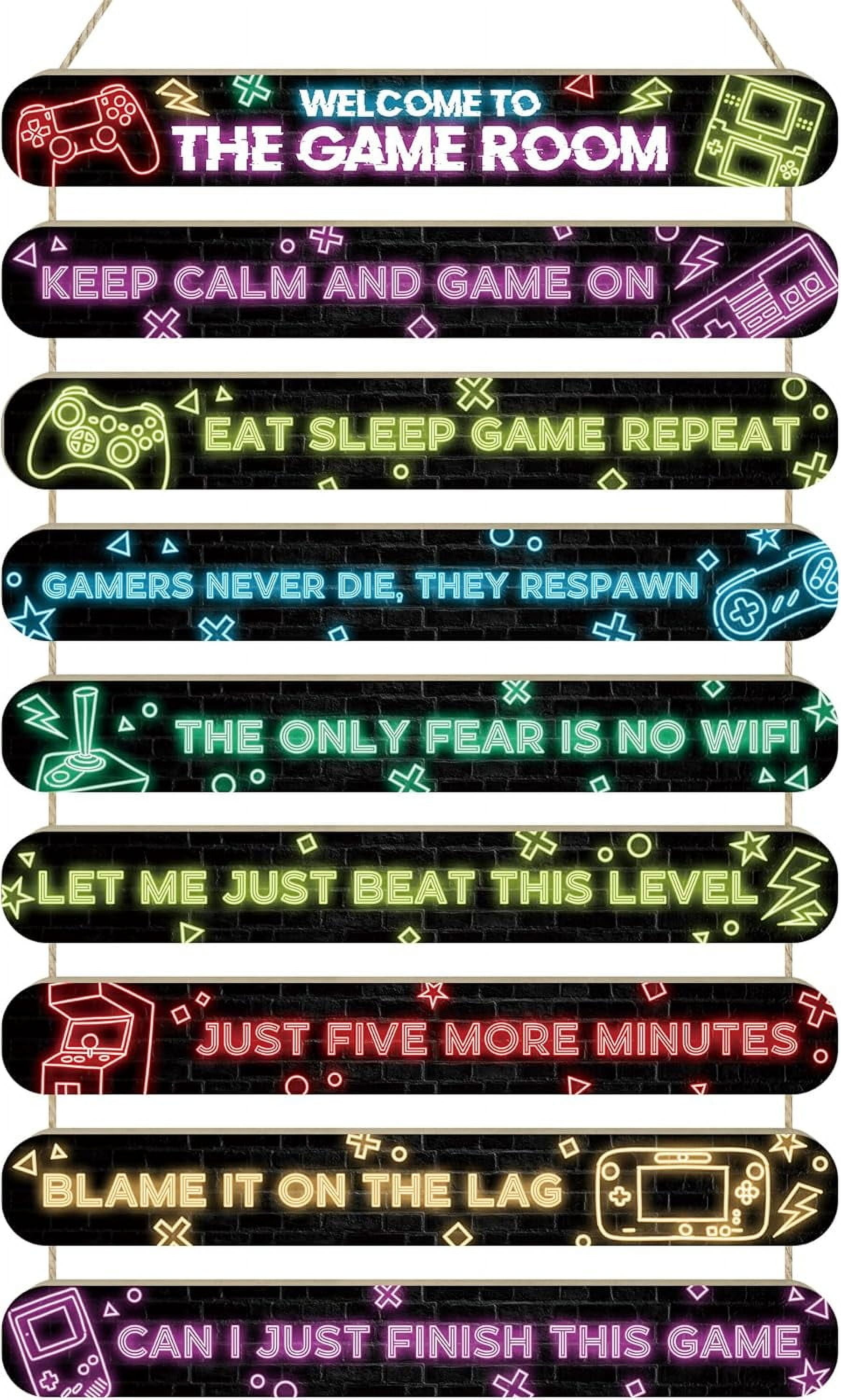 Gaming Game Room Wall Art Decor for Teen Boys Gamers Room Bedroom Kids ...