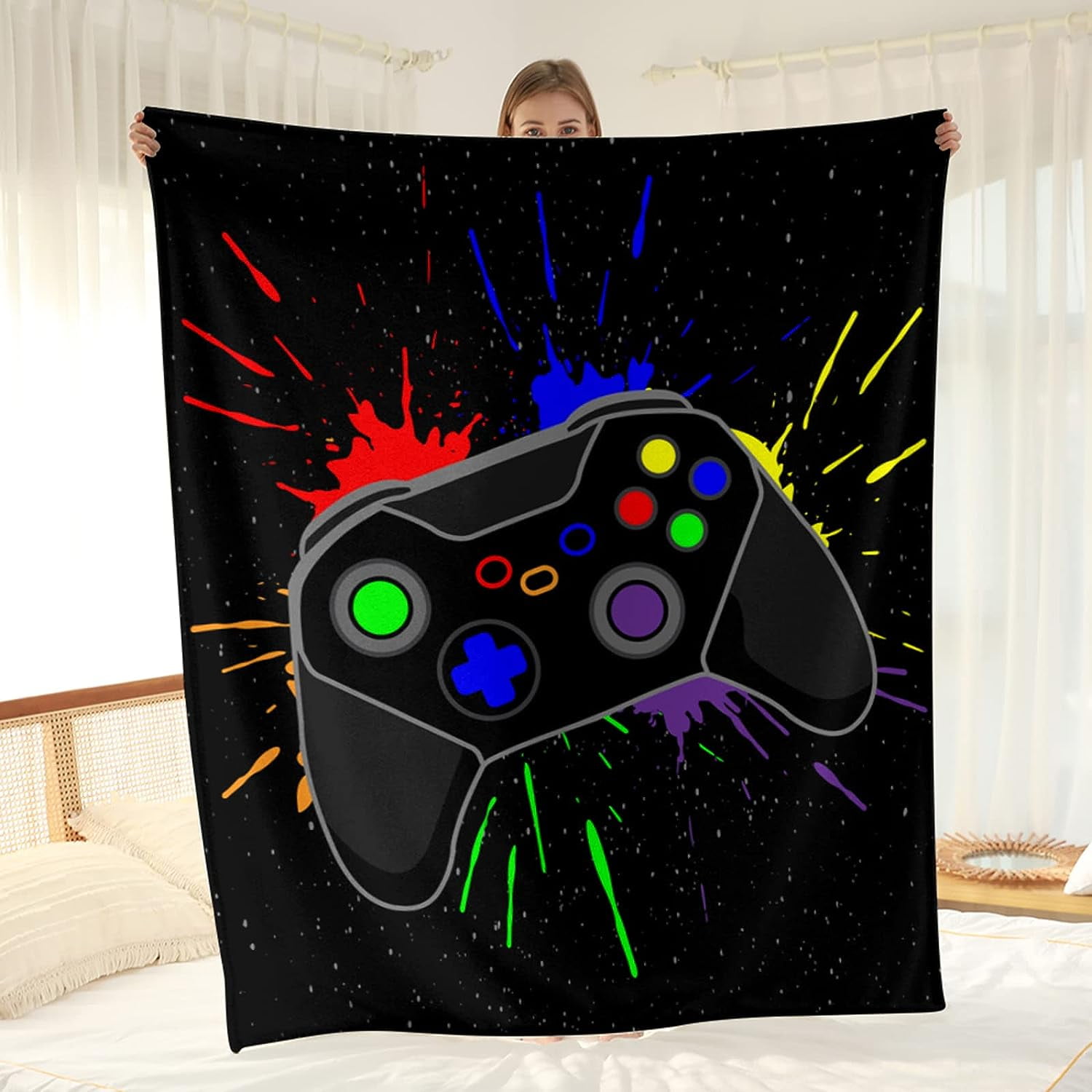 Gaming Gamer Gamepad Blanket Kids Boys Game Controller Gifts Toys for ...