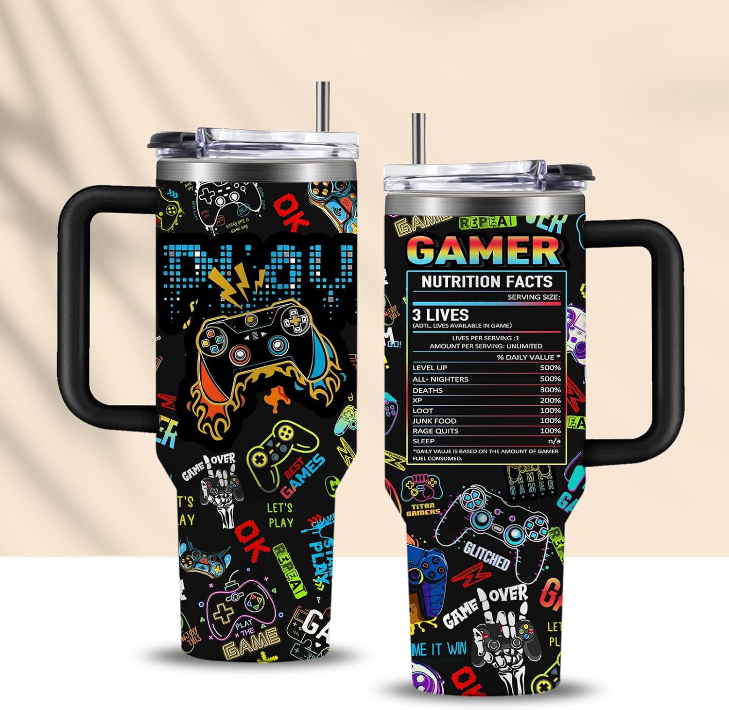 Gaming Gifts Boys, Gamer Gifts for Men, Birthday Gifts for Gamers, 40oz ...