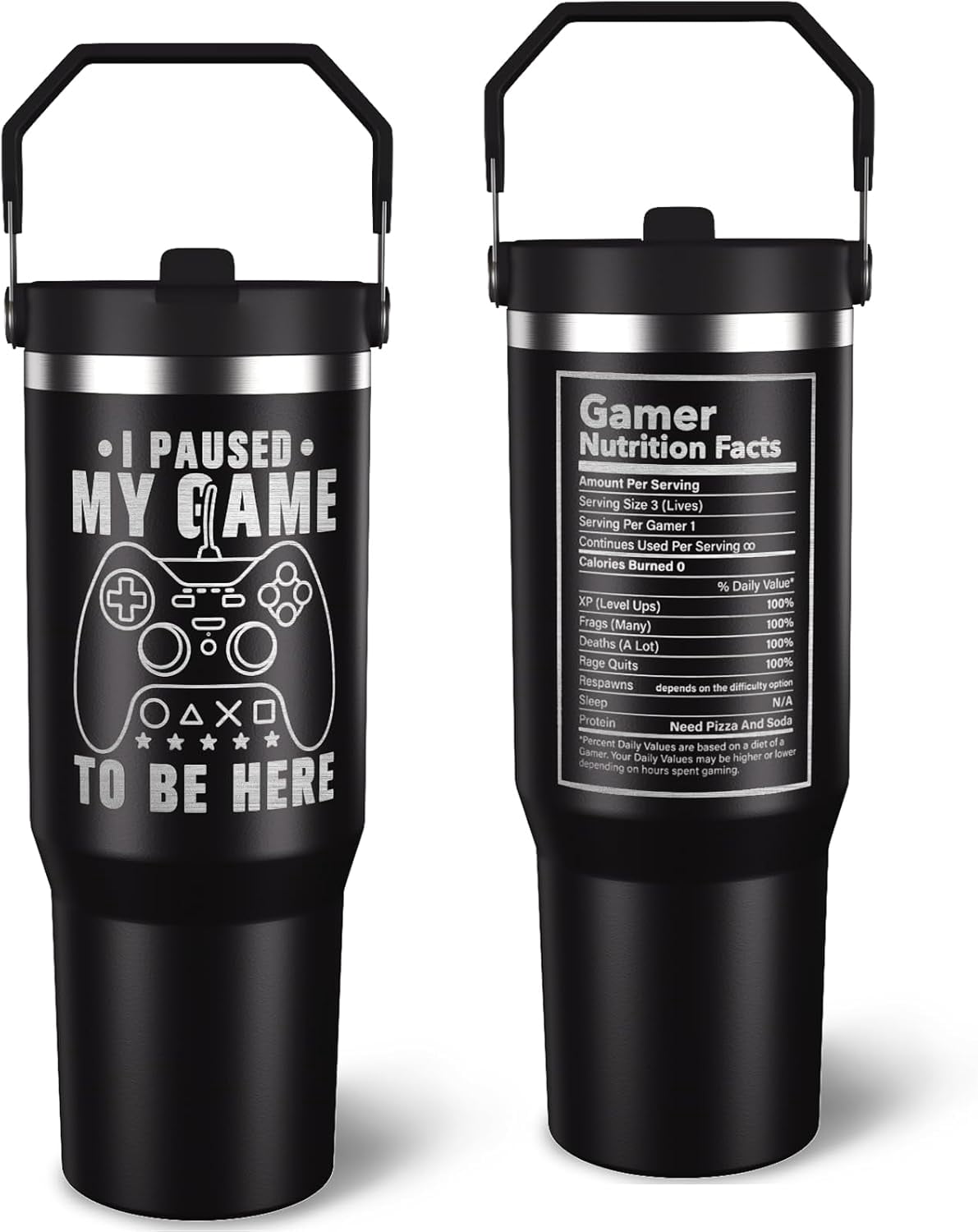 Gaming Gifts for Gamer -30oz Gamers Tumbler Insulated Stainless Steel ...