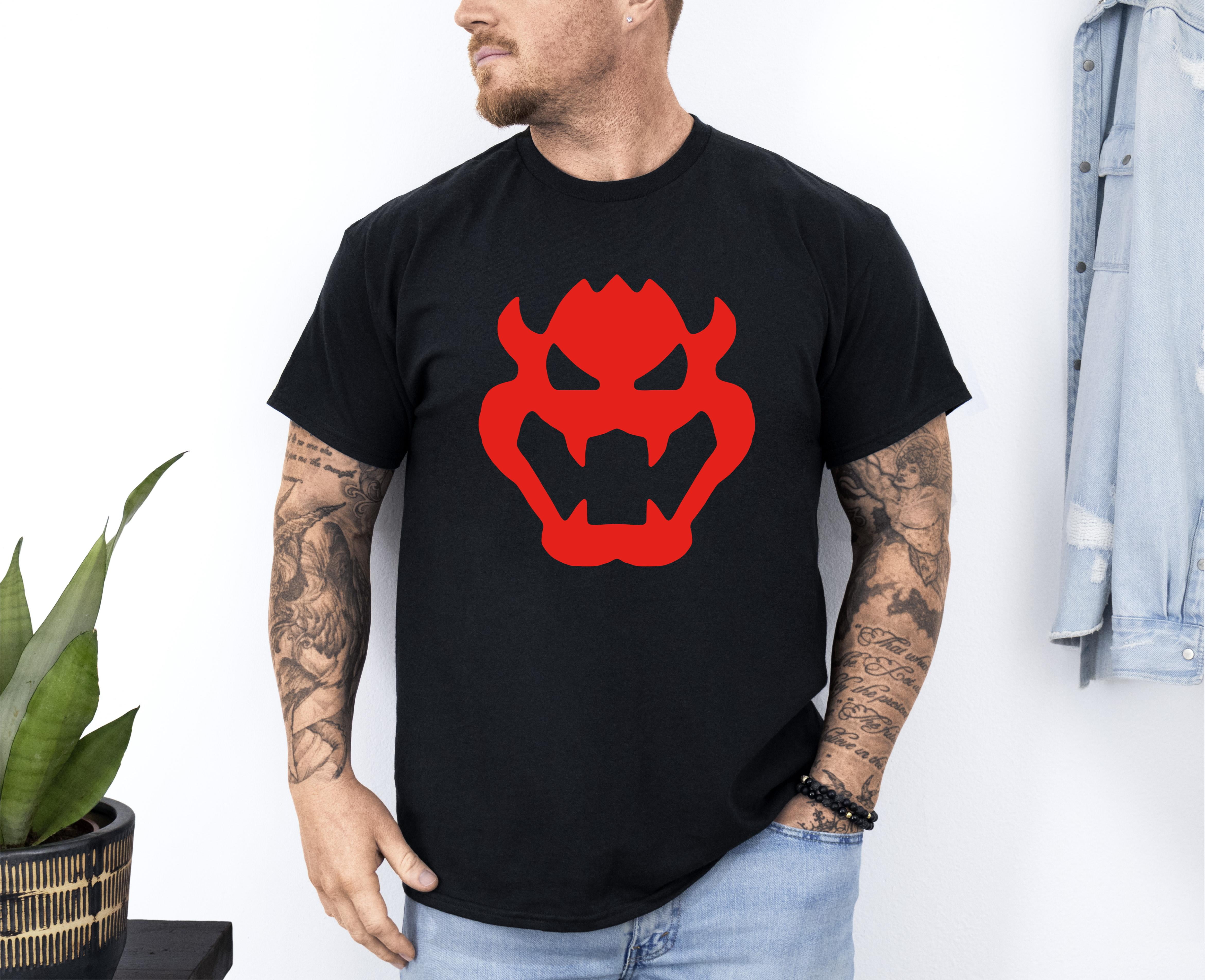 Gaming Graphic Tee, Super Mario Bros Design, Bowser Logo Shirt ...