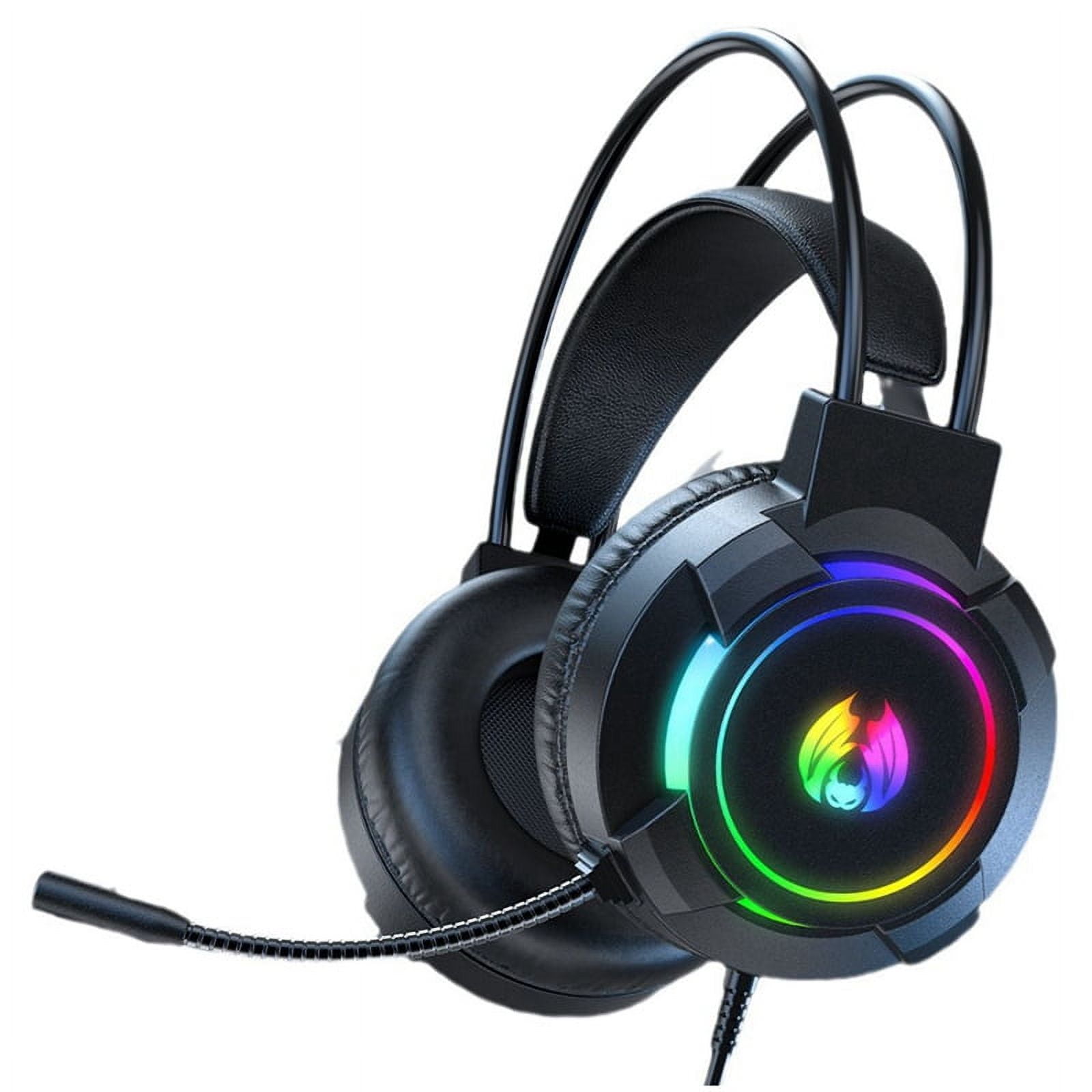 Gaming Headset 7.1 Stereo Surround Bass Headset Computer Gaming Console ...