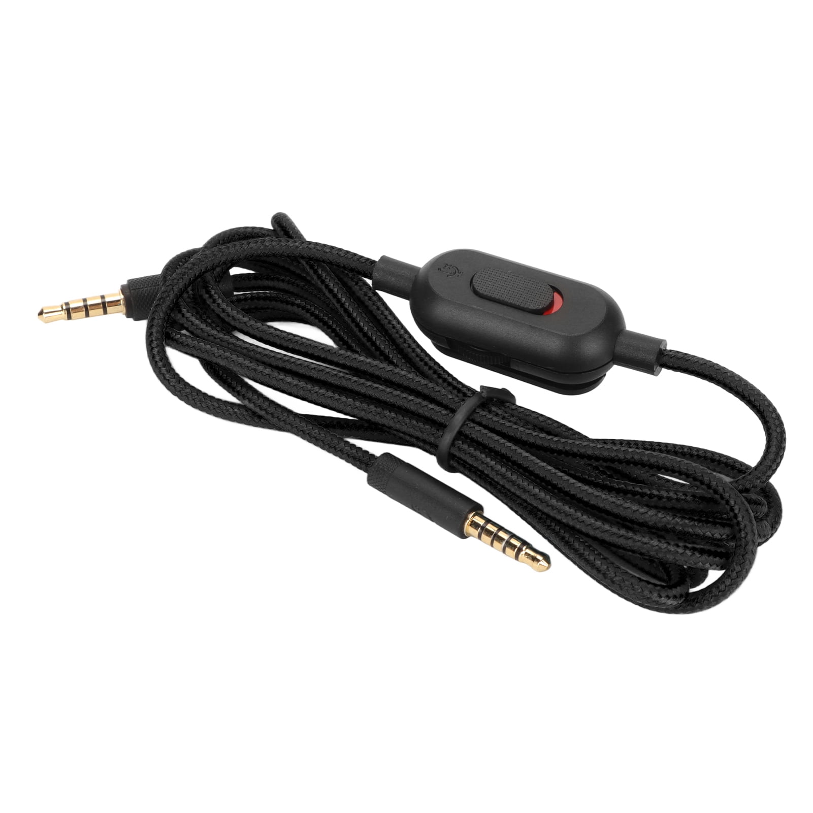 Gaming Headset Cable Woven Earphone Cord with Volume Control and Mute ...