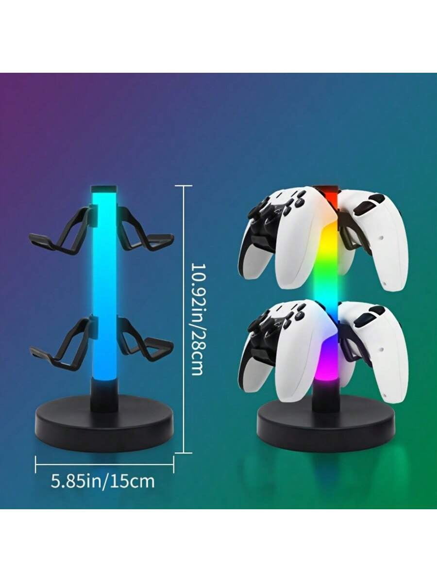 Gaming Headset Controller Desktop Stand with USB Charging & RGB Light ...