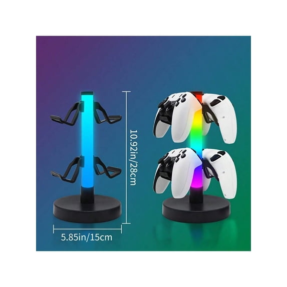 Gaming Headset Controller Desktop Stand with USB Charging & RGB Light ...