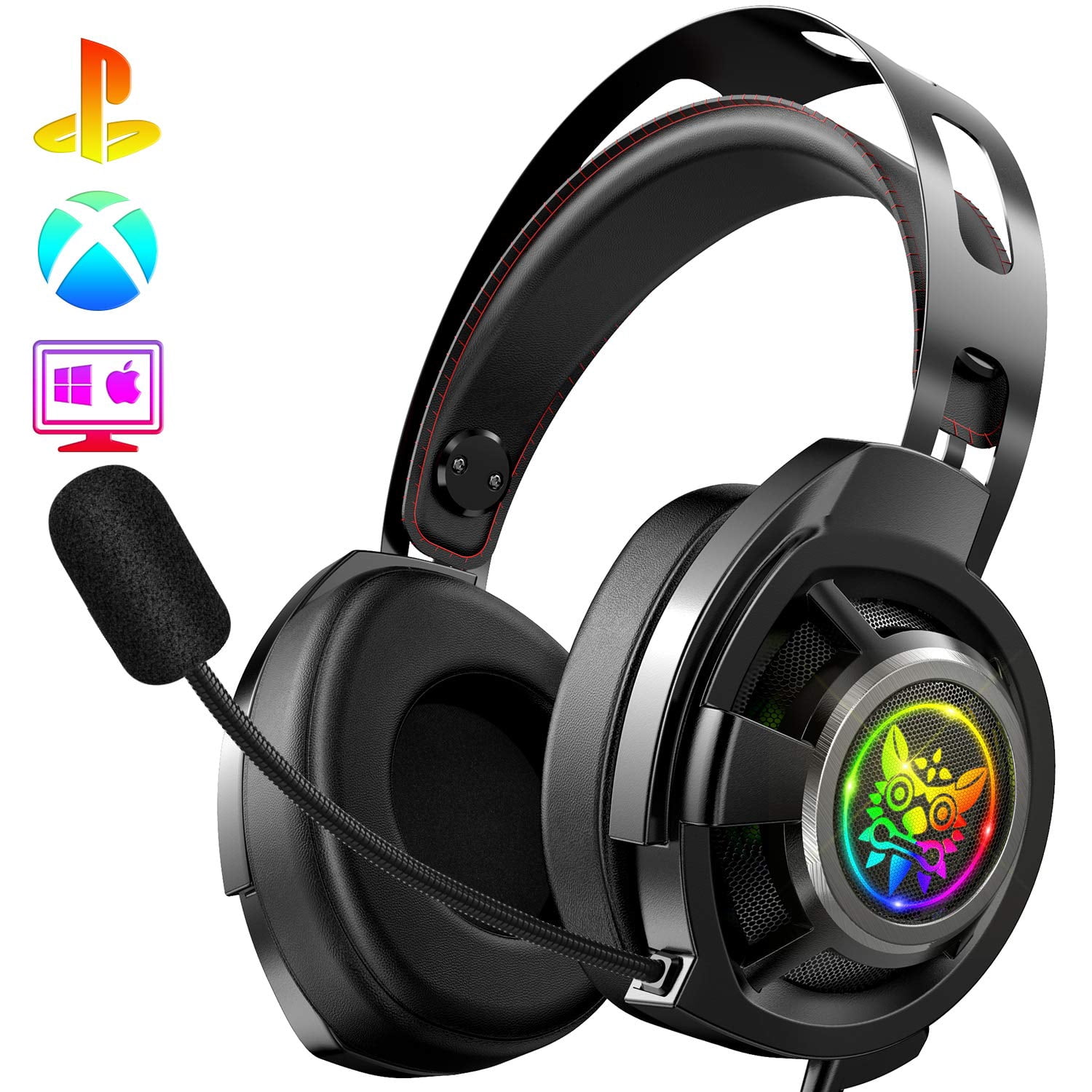 Gaming Headset, Gaming Headphone, Noise Cancelling Over-Ear PS4 Headset ...