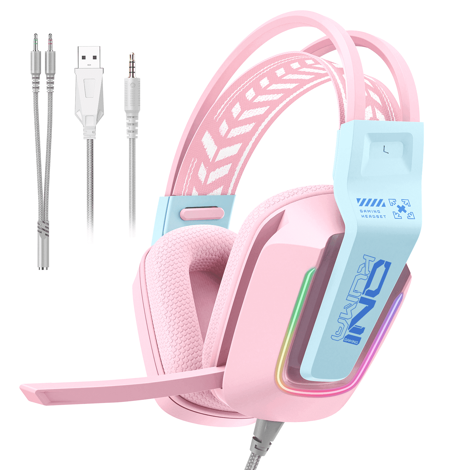 Gaming Headset with Mic for PC PS4 PS5 Xbox One Switch,Gamer Headphones ...