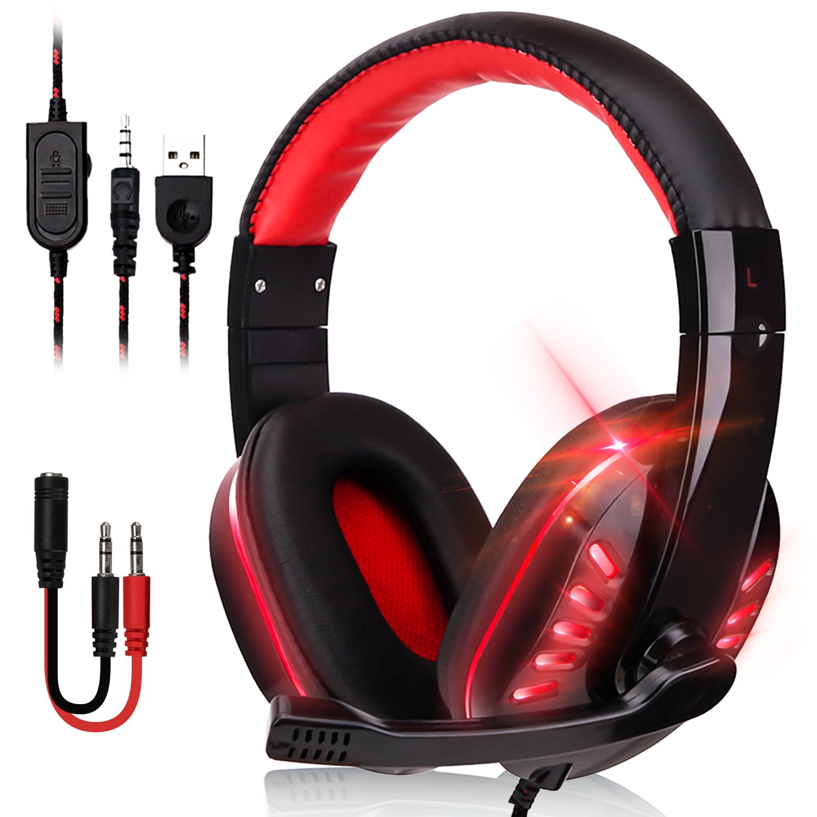 Gaming Headset with Mic for PS4, PS5, PC, Xbox One, Surround Sound ...
