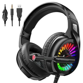 Insten Wired Gaming Headset, 40mm Driver, Blue LED, Noise Canceling Mic ...