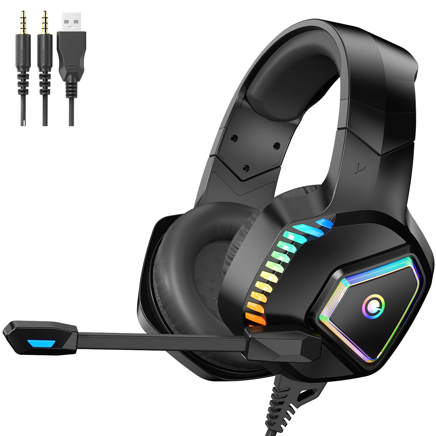 Cshidworld Gaming Headset with Microphone for PS4/PS5/PC/Switch, 7.1 ...