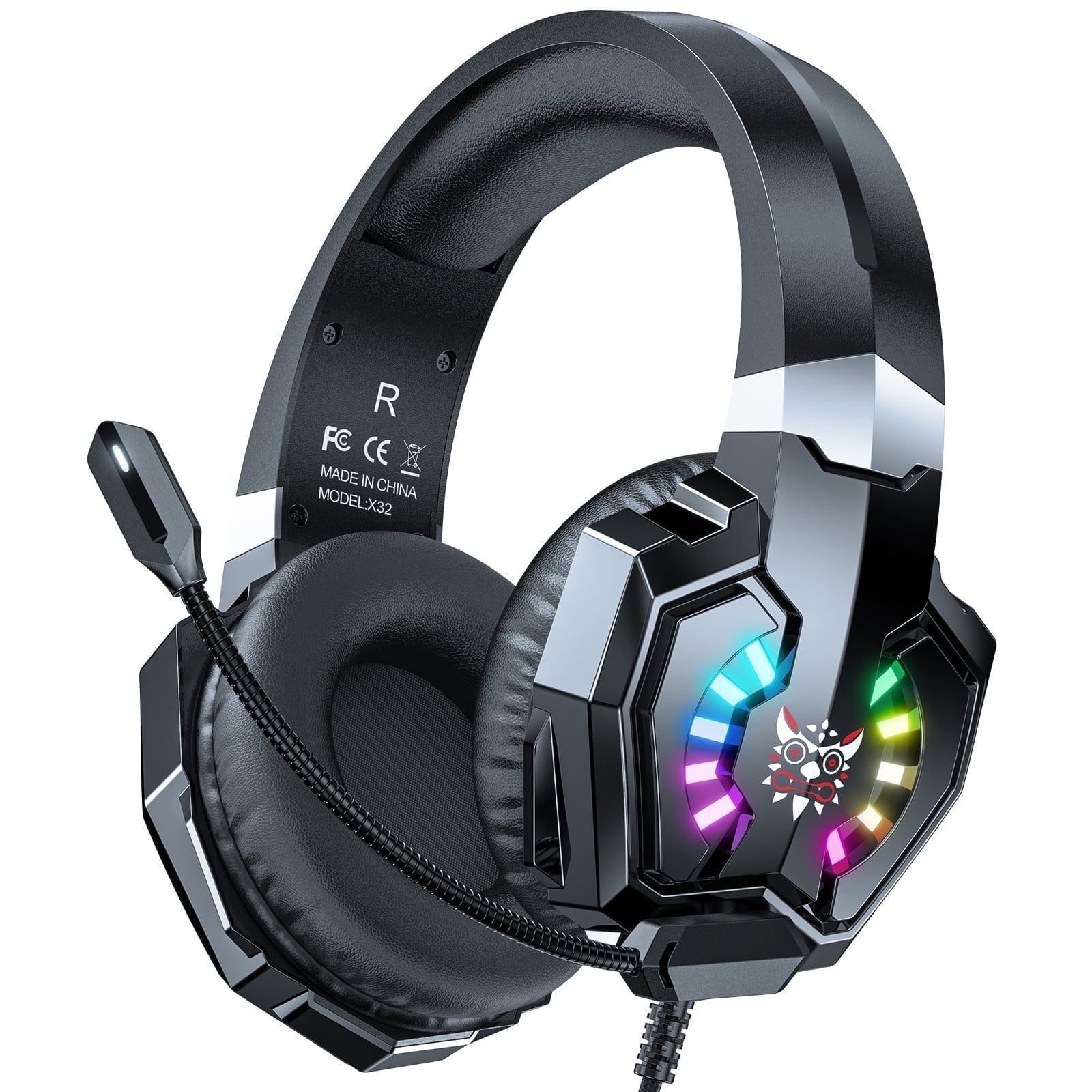 Gaming Headset for PS4, Gaming Headphones with Stereo Surround Sound ...