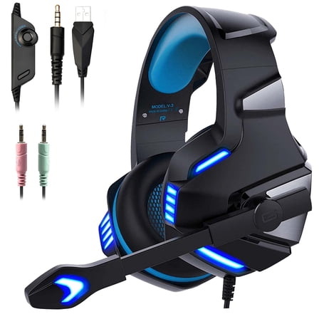 Kotion Each G2000 Gaming Headset, Over Ear Headphones with LED, Wired ...