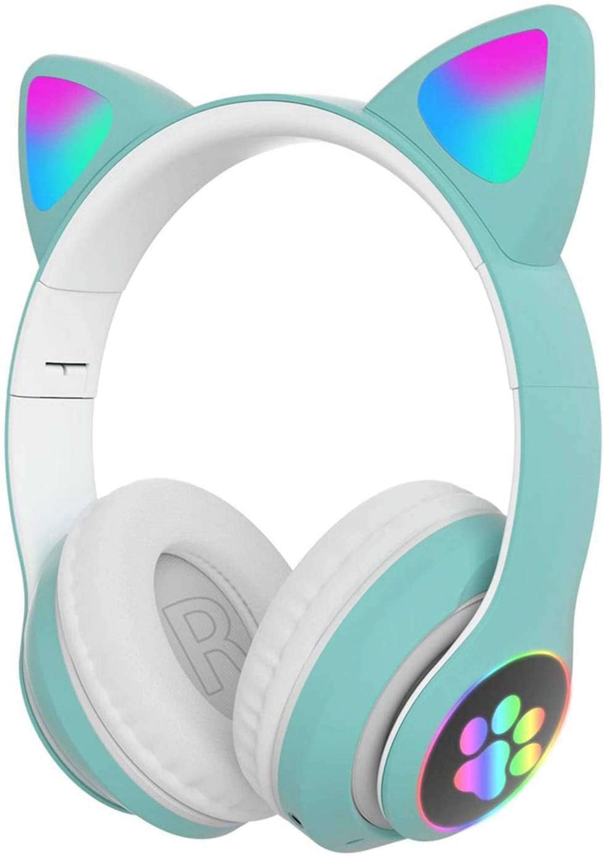 Gaming Headset, Stereo Gaming Headphone, Cute Cat Ear Noise Cancelling ...