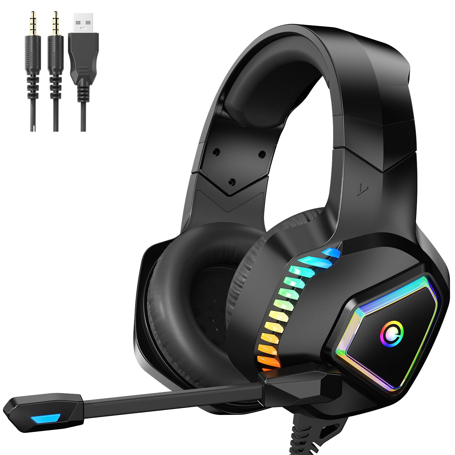 Gaming Headset, Wired Gaming Headphone for Ps4, Ps5, Xbox with 7.1 Surround Sound, Wired Gaming ...