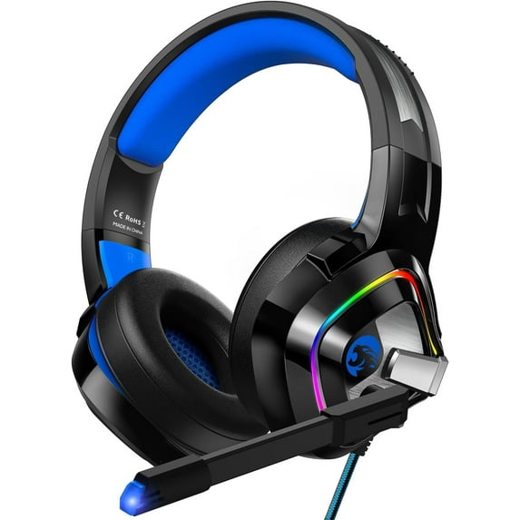 Gaming Headset for PC, PS4, PS5, One, Series S/X, Switch, Noise ...