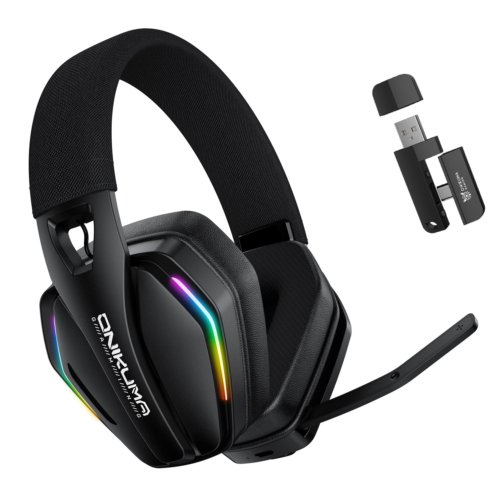 UHM Wireless Gaming Headset for PS5 PS4 PC Mac Switch with Noise ...